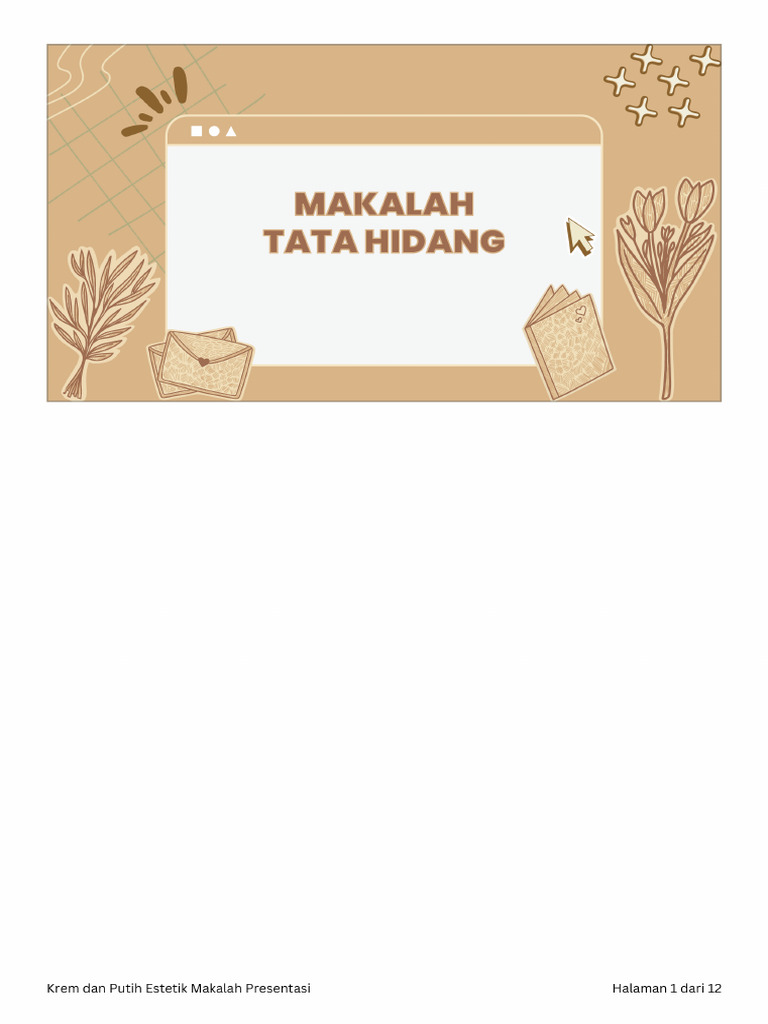 Makalah Tata Hidang | PDF