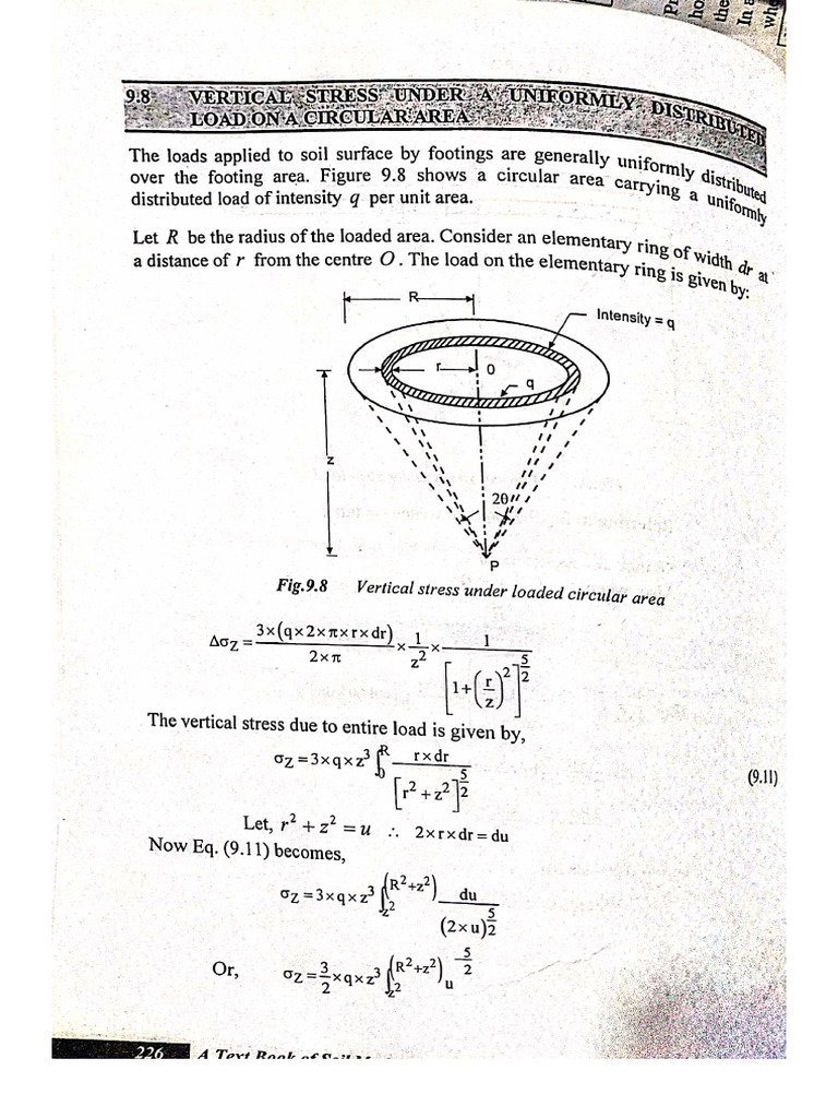 Vertical Load Distribution of Circular Area | PDF