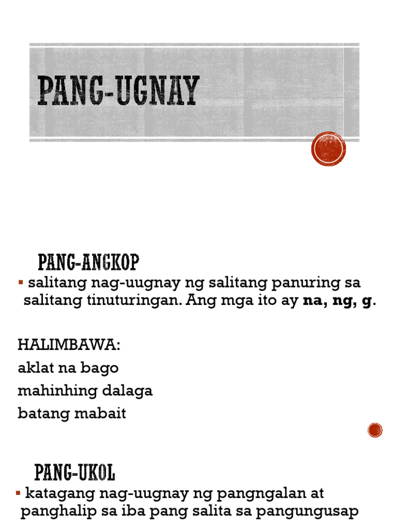 Pang Ugnay at Mga Pananda | PDF