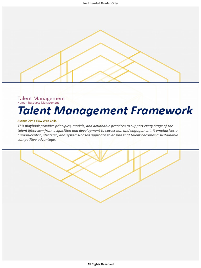 Triadic Model Talent Management Framework | PDF | Performance Appraisal ...