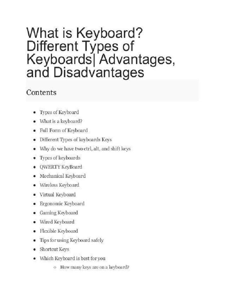 Keyboard | PDF
