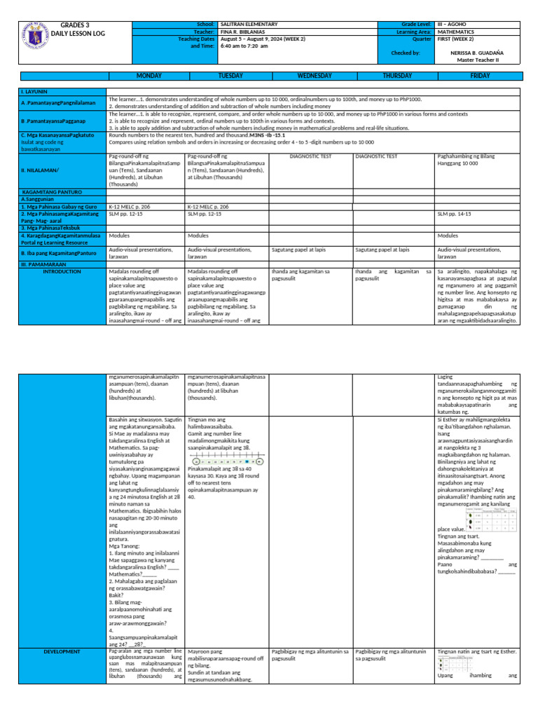 DLL Math 3 Week 2 q1 | PDF