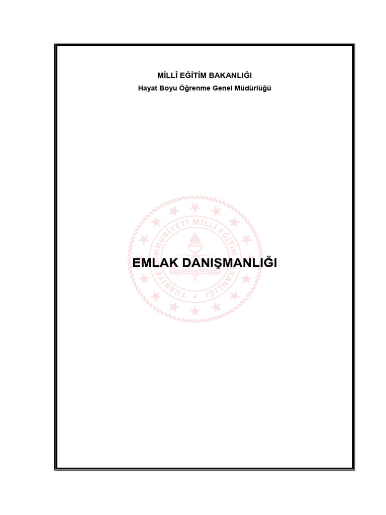 Pazarlama Ve Perakende Alani Emlak Danişmanliği Kurs Programi | PDF