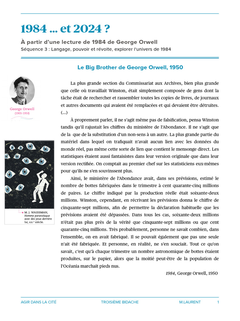 1984 et la manipulation de l'information | PDF