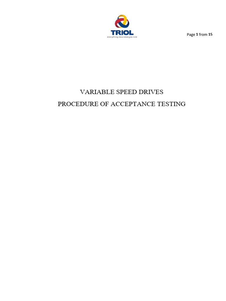 Triol VSD Preparing Procedure | PDF | Electrical Connector | Power Inverter
