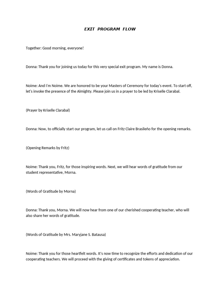 Script Exit Program Flow-WPS Office | PDF