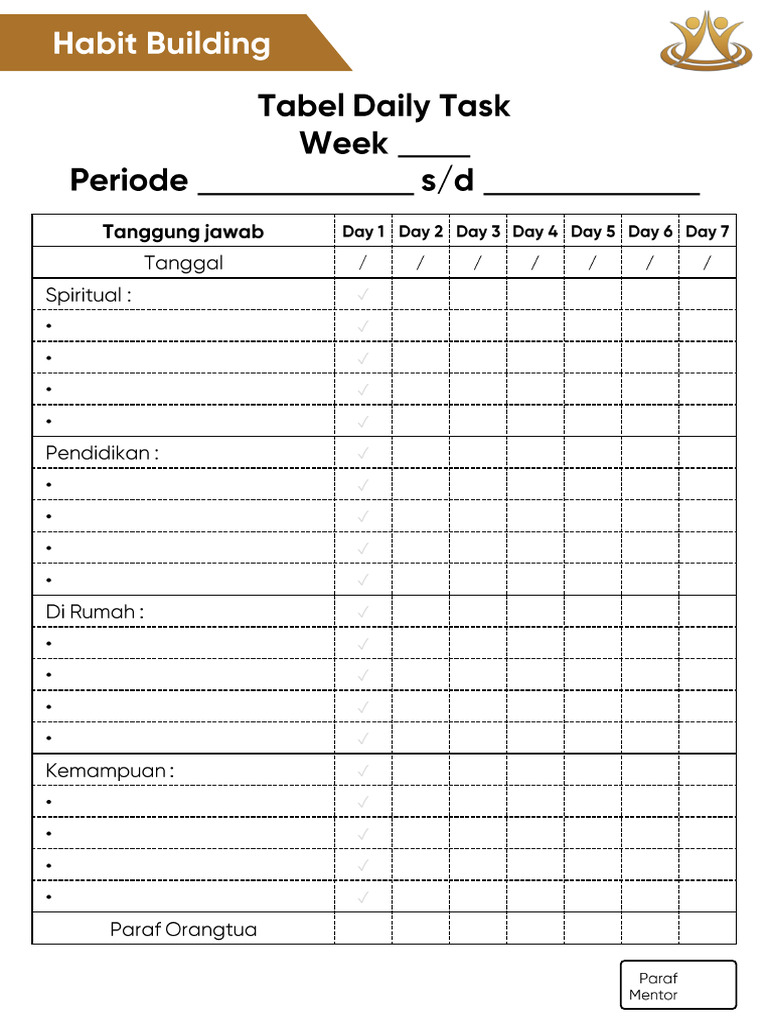 Lv.2 - Tabel Daily Task | PDF