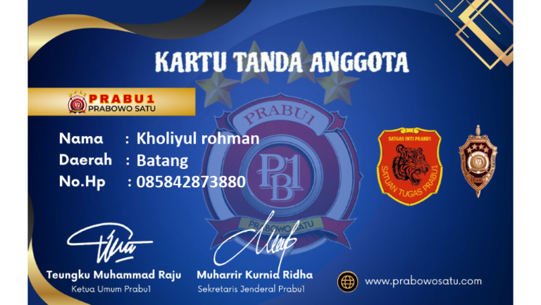KTA PRABU 1 Kholiyul Rohman | PDF