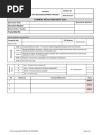 Comment Resolution Sheet Format | PDF