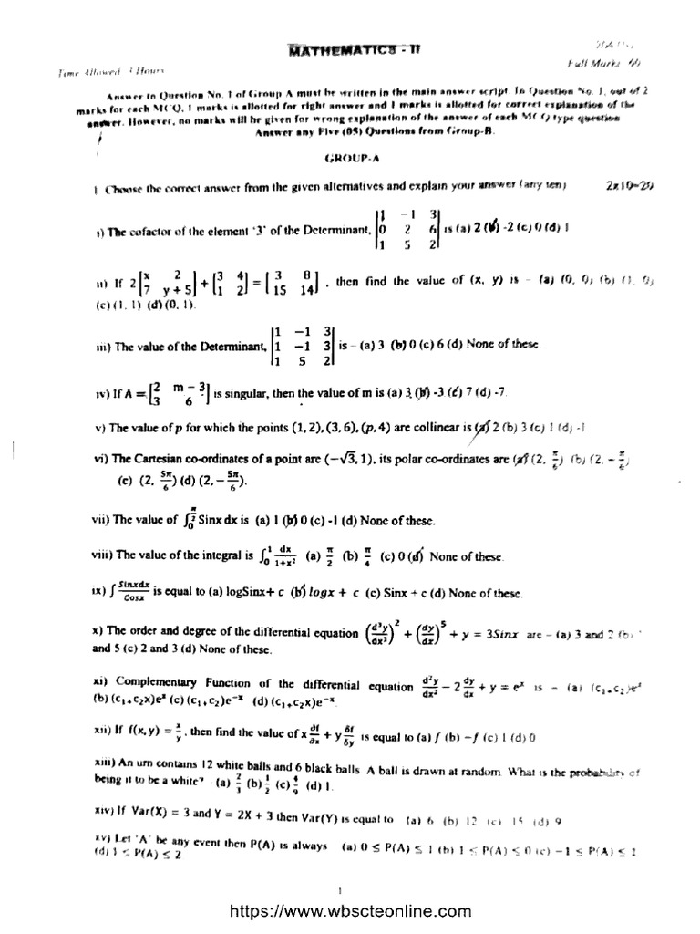 Diploma 2 Sem Mathematics 2 204 N Jun 2024 | PDF