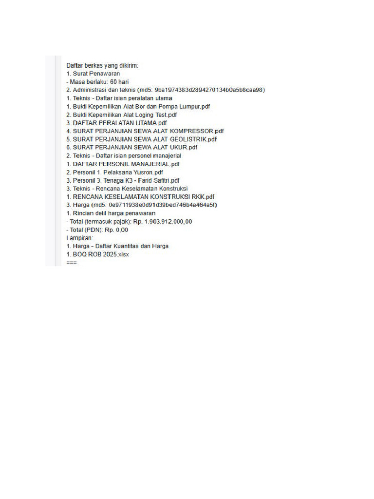 Dokumen Yang Di Upload Di Lpse 2025 | PDF