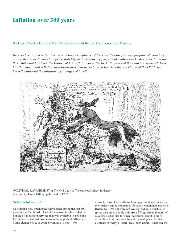 UK Inflation Over 300 Years | PDF | Cost Of Living | Inflation