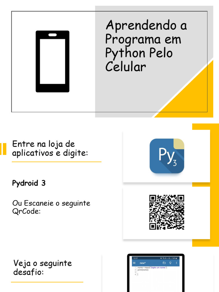 Aprendendo A Programa em Python Pelo Celular | PDF