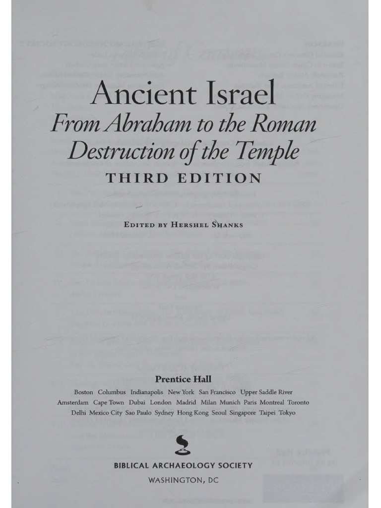 Ancient Israel - Abraham To Romans (Ed. Hershel Shanks) | PDF | Bible ...
