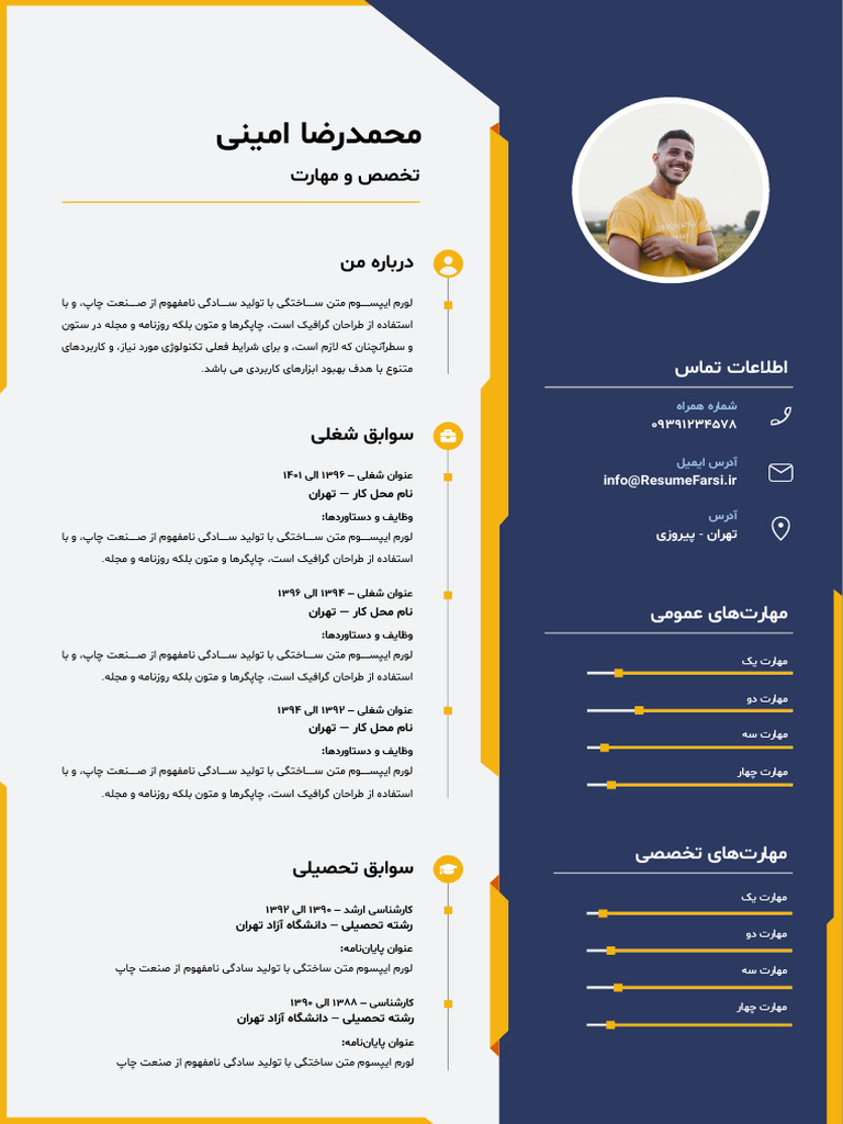Persian CV (ResumeFarsi - Ir) | PDF