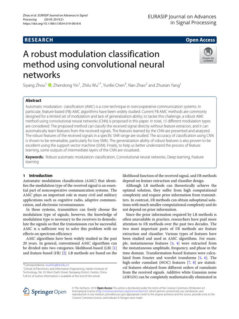 A Robust Modulation Classification | PDF | Orthogonal Frequency Division Multiplexing | Support ...