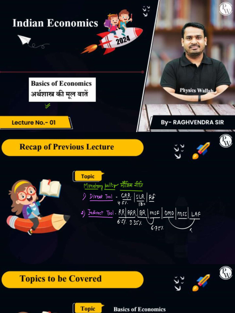 Basics of Economics - Class Notes | PDF
