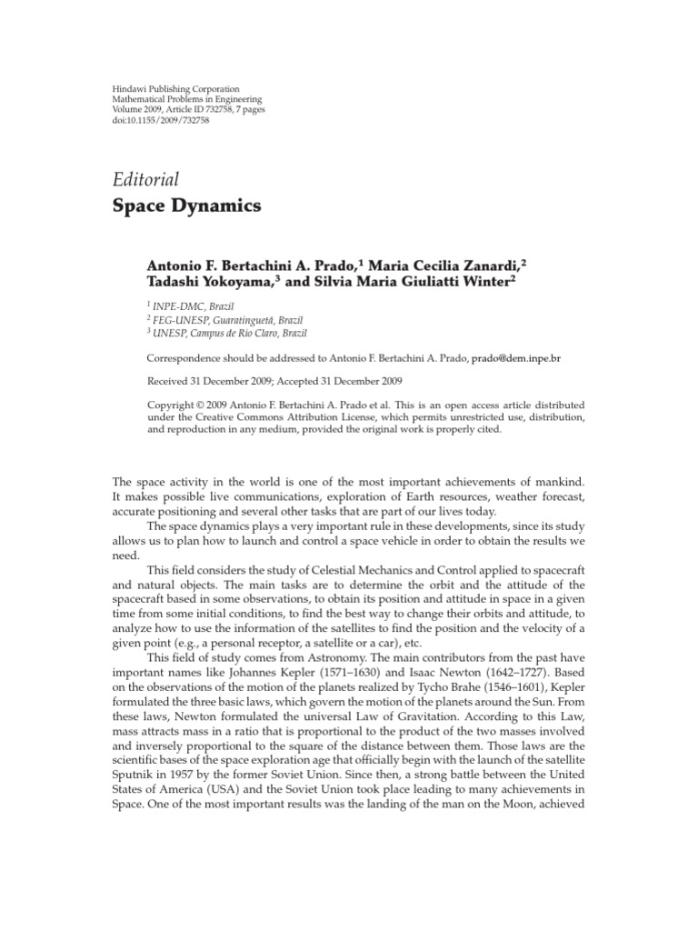 Space Dynamics Theory | PDF | Orbit | Spacecraft Propulsion