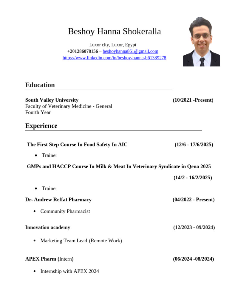 Beshoy Hanna CV .. | PDF