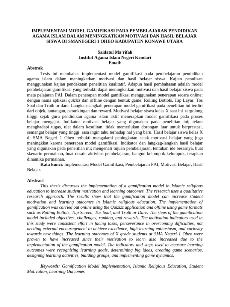 Artikel Gami Saida | PDF