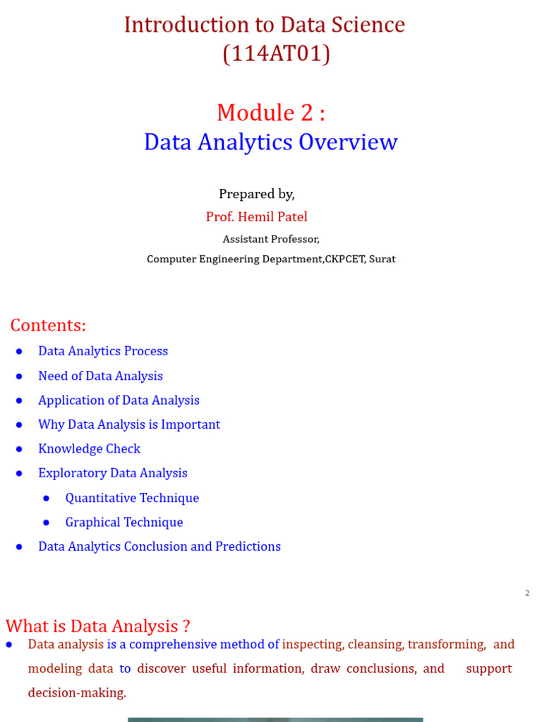 Data Analytics Overview and Importance | PDF | Data Analysis | Analytics