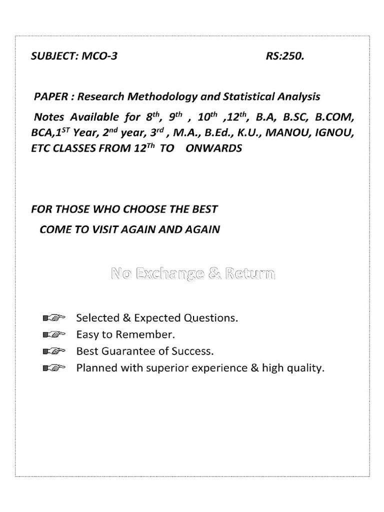 MCO 3 Notes-Cmpr | PDF