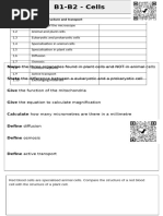 GCSE Biology Paper 1 Topics Overview | PDF | Biology | Cell (Biology)