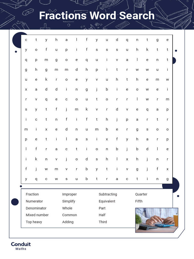 Fractions Word Search Ver 1 | PDF | Mathematical Concepts | Lexicology