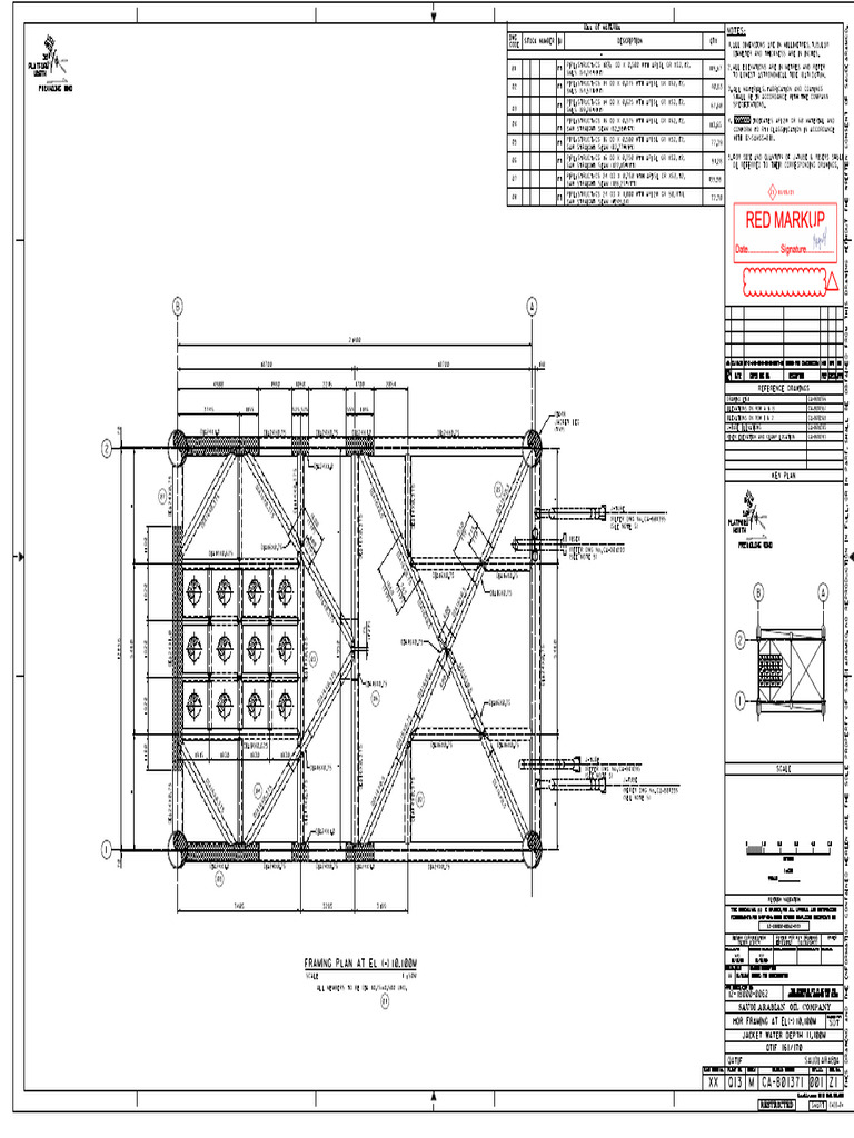 Jacket Plan and Conductor Slot DWG | PDF