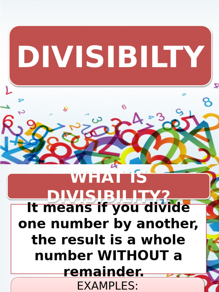 Math5divisibility 211004131914 | PDF | Arithmetic | Mathematics