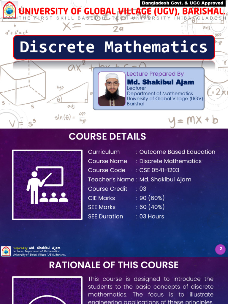 CSE0541-1203 - DiscreteMath by Shakibul Ajam | PDF | Set (Mathematics) | Empty Set