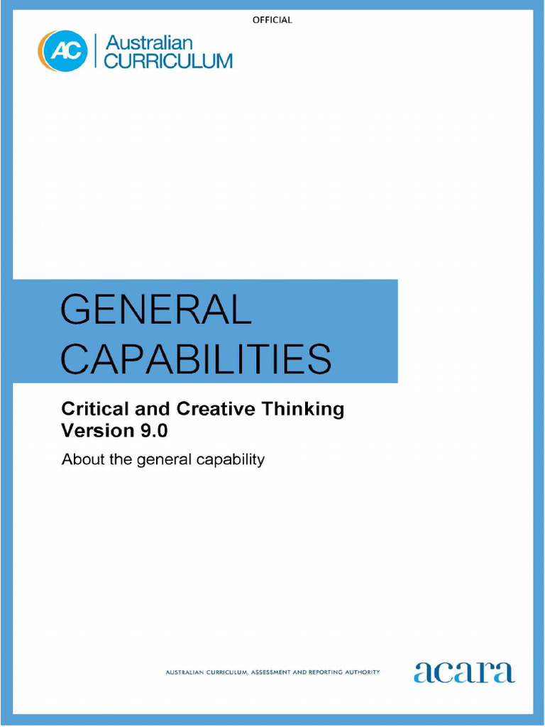 Critical and Creative Thinking V9 Overview | PDF | Thought | Creativity