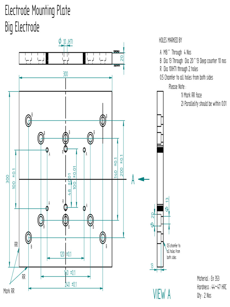 Electrode Mounting Plate 300X300 | PDF