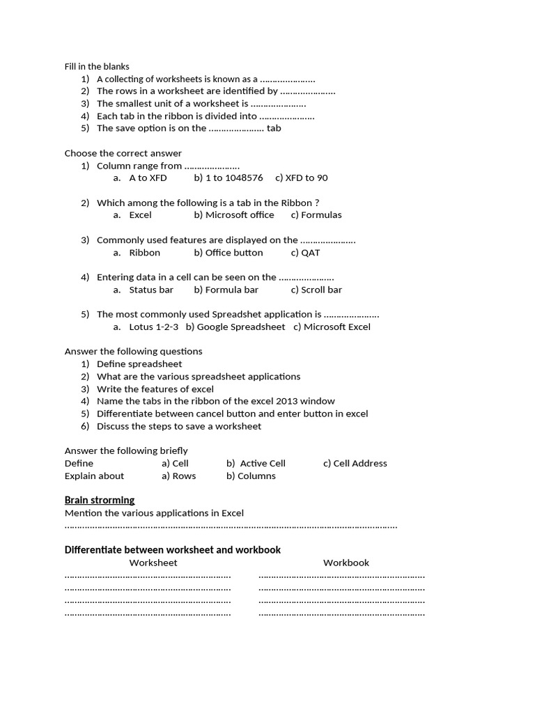 1-7th Chap01 - Excel | PDF