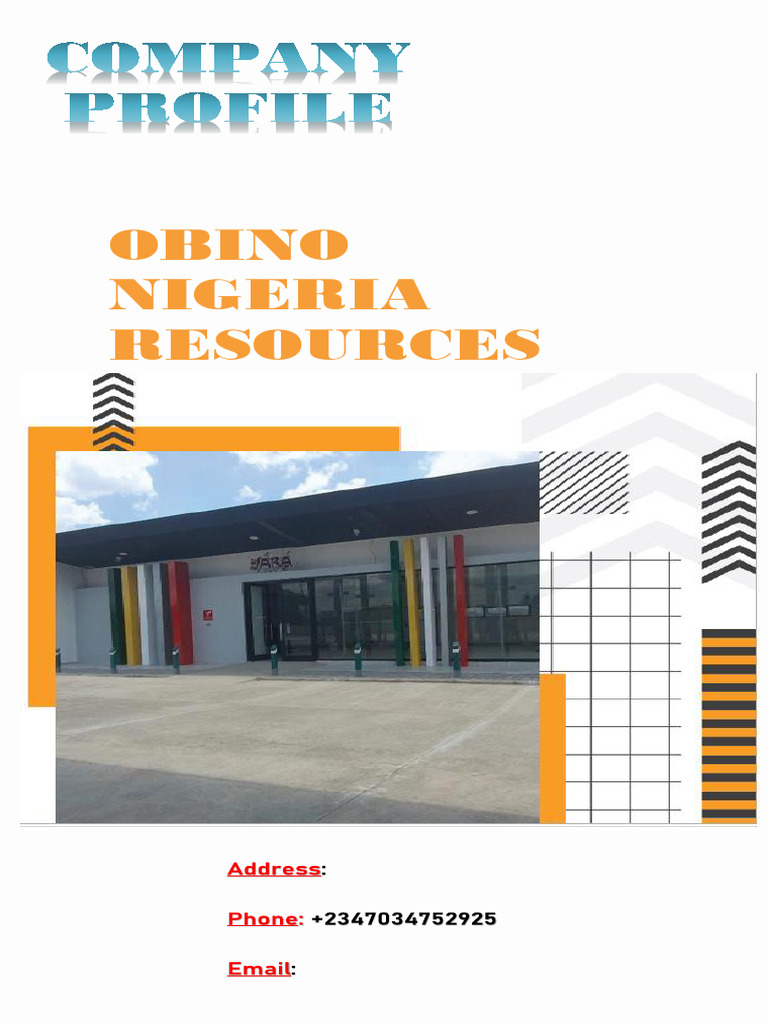 OBINO Nigeria Resources Company Profile | PDF | Natural Environment | Waste