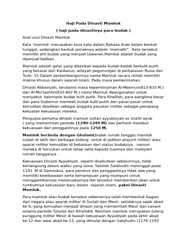 Dinasti Mamluk | PDF