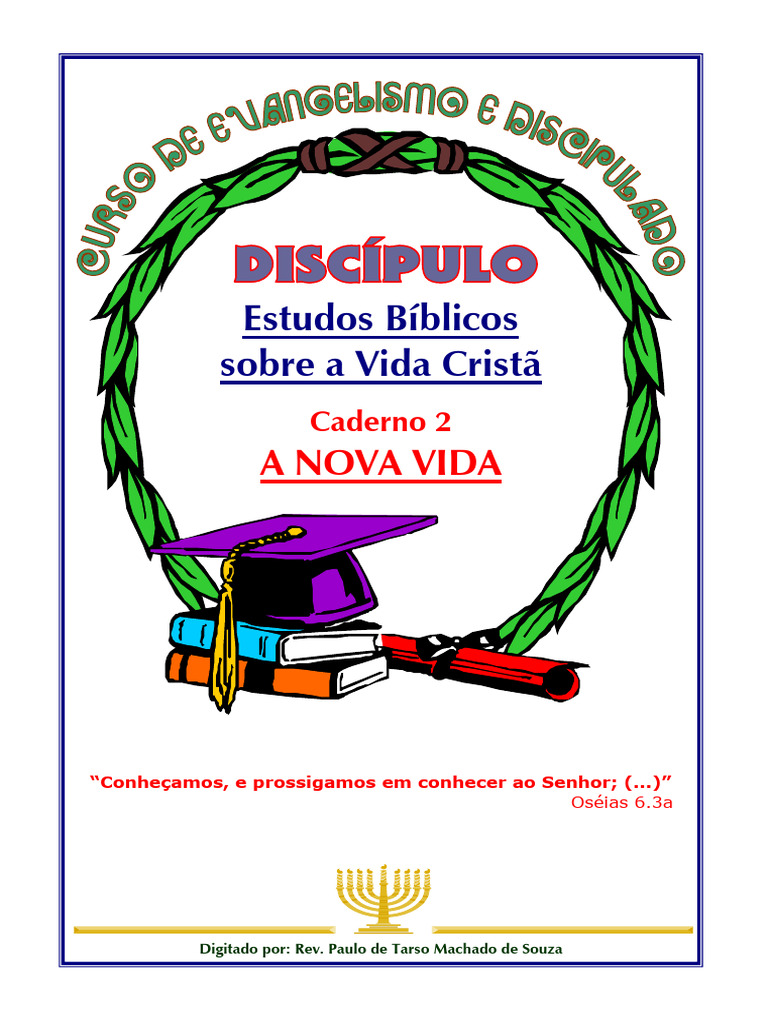 n.3) 2 Capa para Apostila Do Curso de Discipulado - Discípulo (Aluno) | PDF