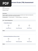 Functional Balance Grading Scale | PDF