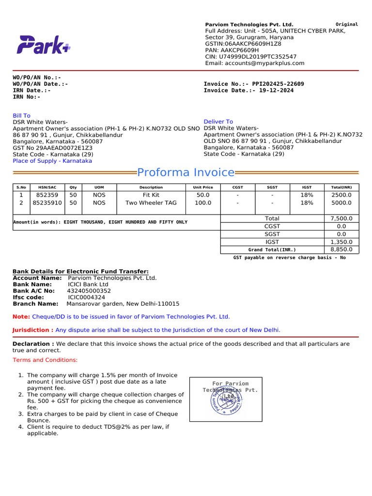 Invoice 173322pdf 20241219134701060034 | PDF | Invoice | Cheque