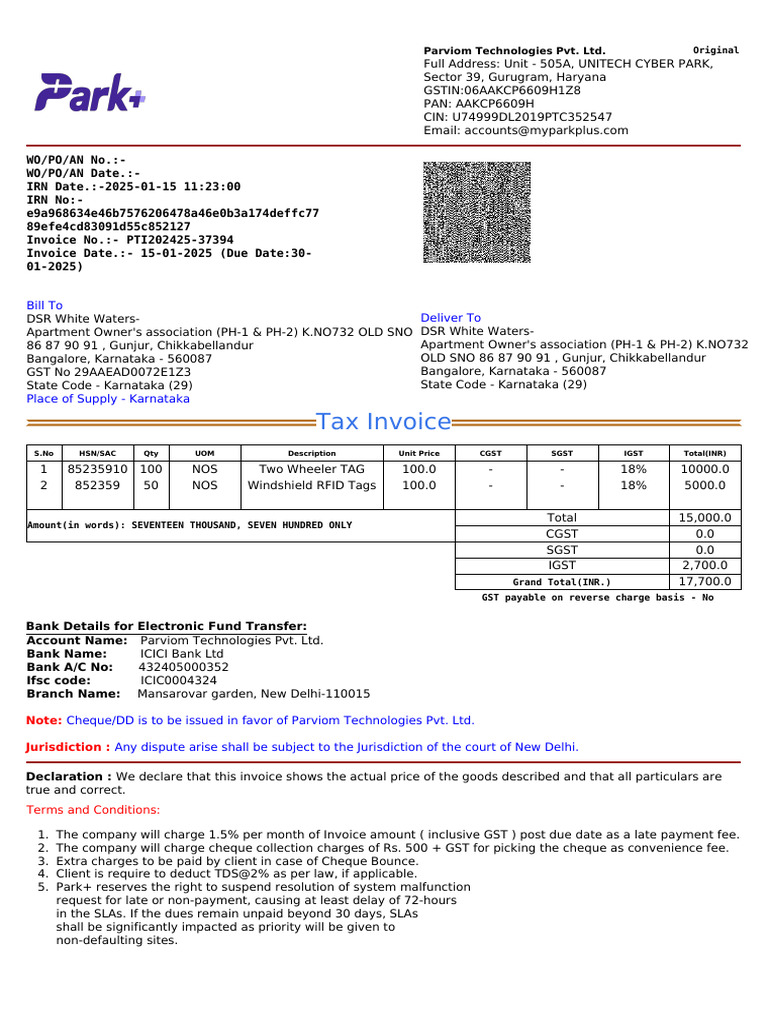Invoice 180191signedcmspdf 20250115112315069299 | PDF | Payments | Taxes