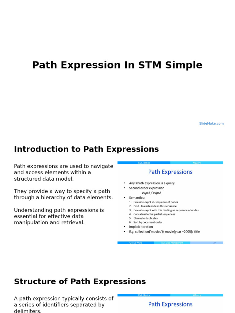 Path Expression in STM Simple | PDF