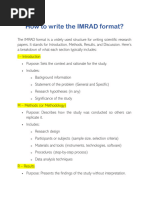 IMRaD Format | PDF