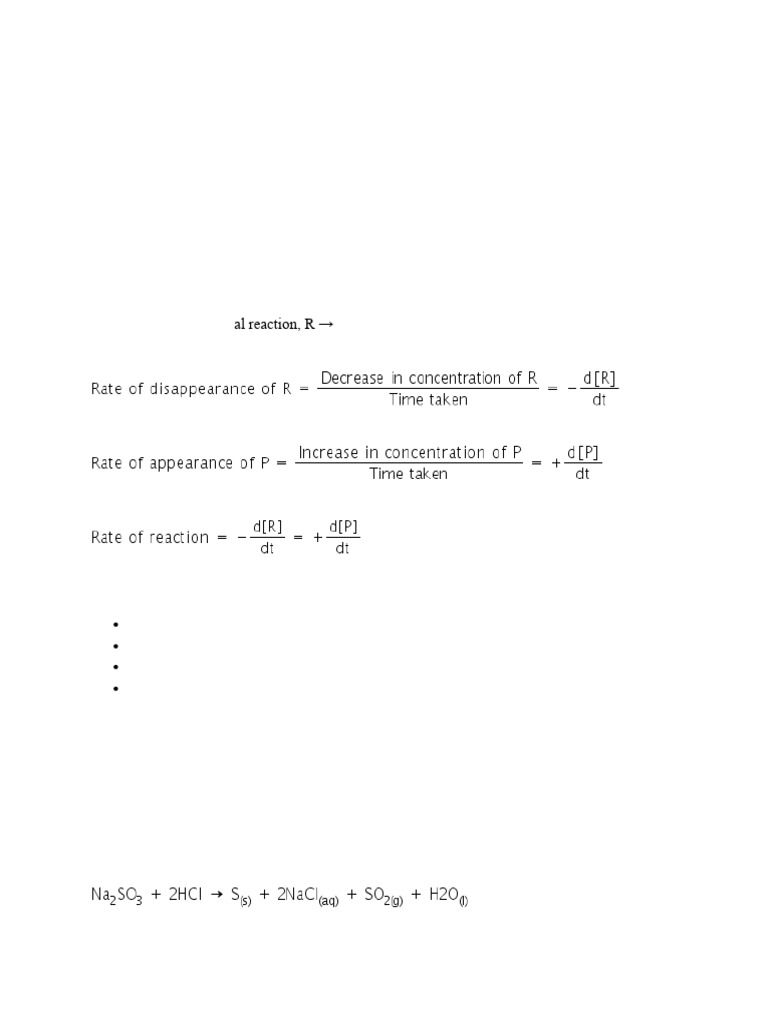 Effect of Concentration On Rate of Reaction | PDF | Reaction Rate ...