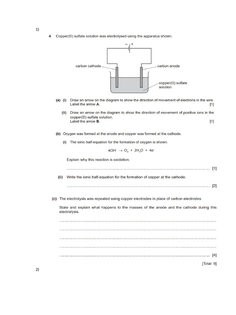 Electrolysis Num | PDF