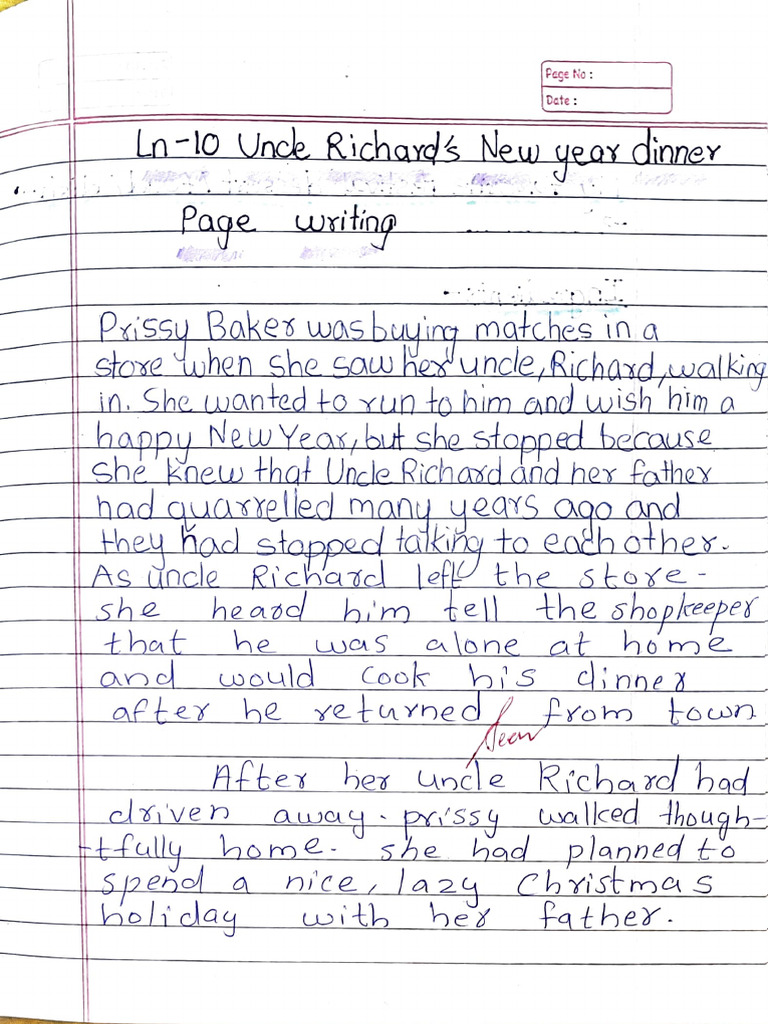 Uncle Richard's New Year Dinner Story | PDF
