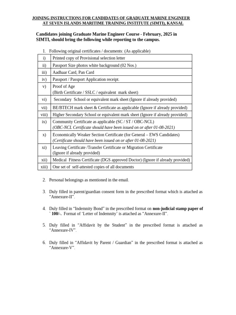 GME-Updated Joining Instructions and Undertaking - FEB - 2025 | PDF | Indemnity | Common Law