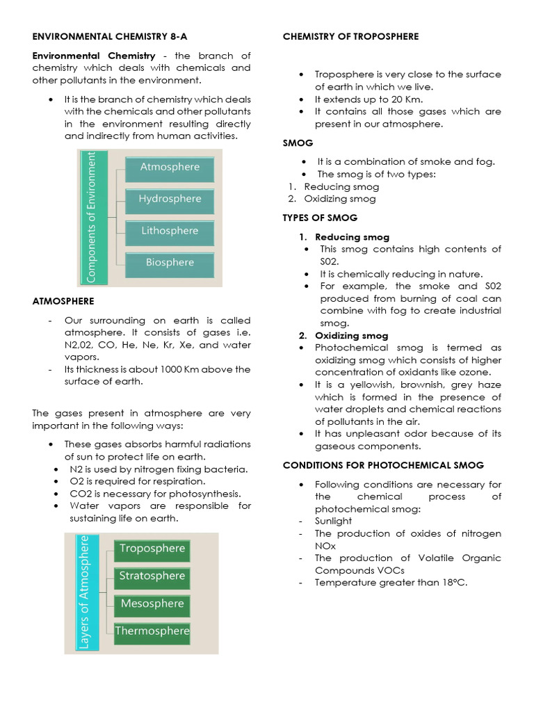 Environmental Chemistry | PDF | Smog | Chemistry