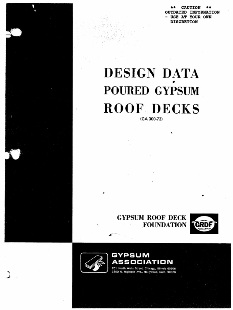 Design Gypsum Roof Decks | PDF
