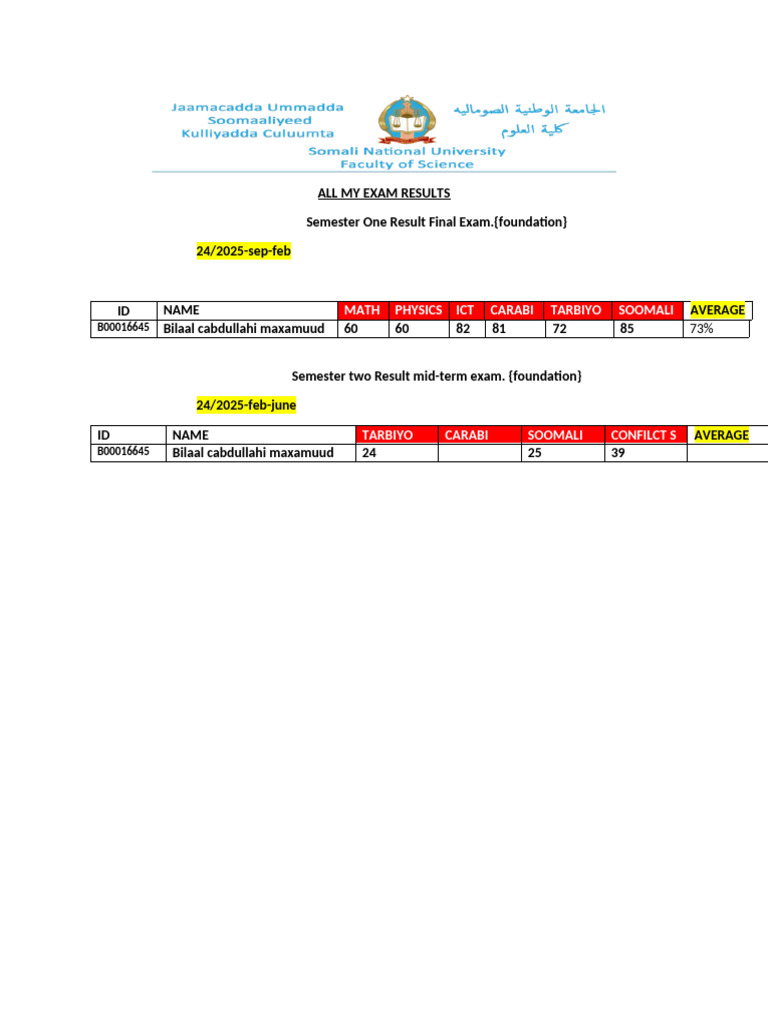 BCom Sem 1 Exam Results Summary | PDF