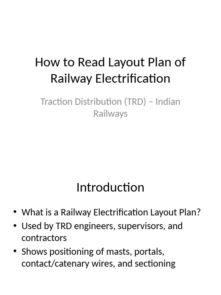How To Read Railway Electrification Layout Plan TRD | PDF